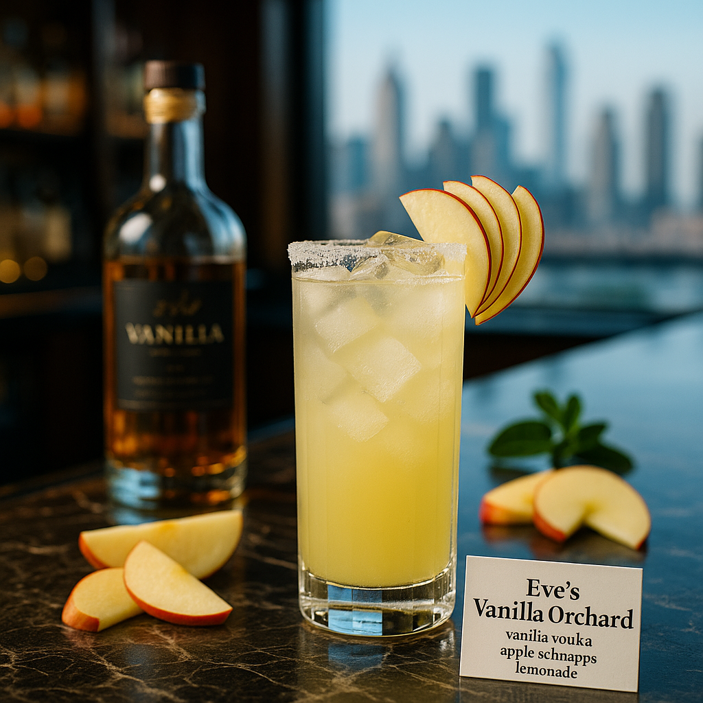 Eve's Vanilla Orchard, Vanilla vodka, apple schnapps, lemonade cocktail ...