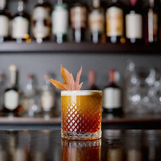 Fallen Leaves, Warm, layered flavors of autumn in a sophisticated cocktail