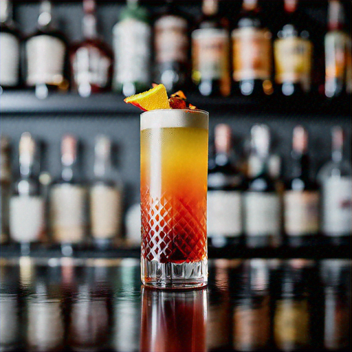 Fire & Smoke Elixir, Fiery and refreshing cocktail with a smoky sweetness