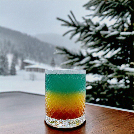 Frosted Evergreen Delight, Crisp winter cocktail with gin, herbal, and ...