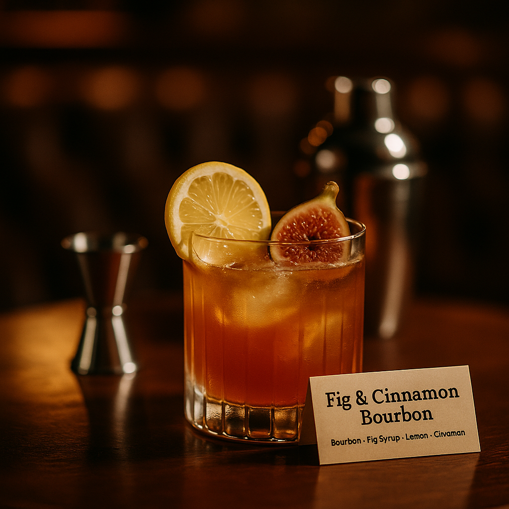 Frosted Fig Delight, Cozy winter cocktails with unique flavors