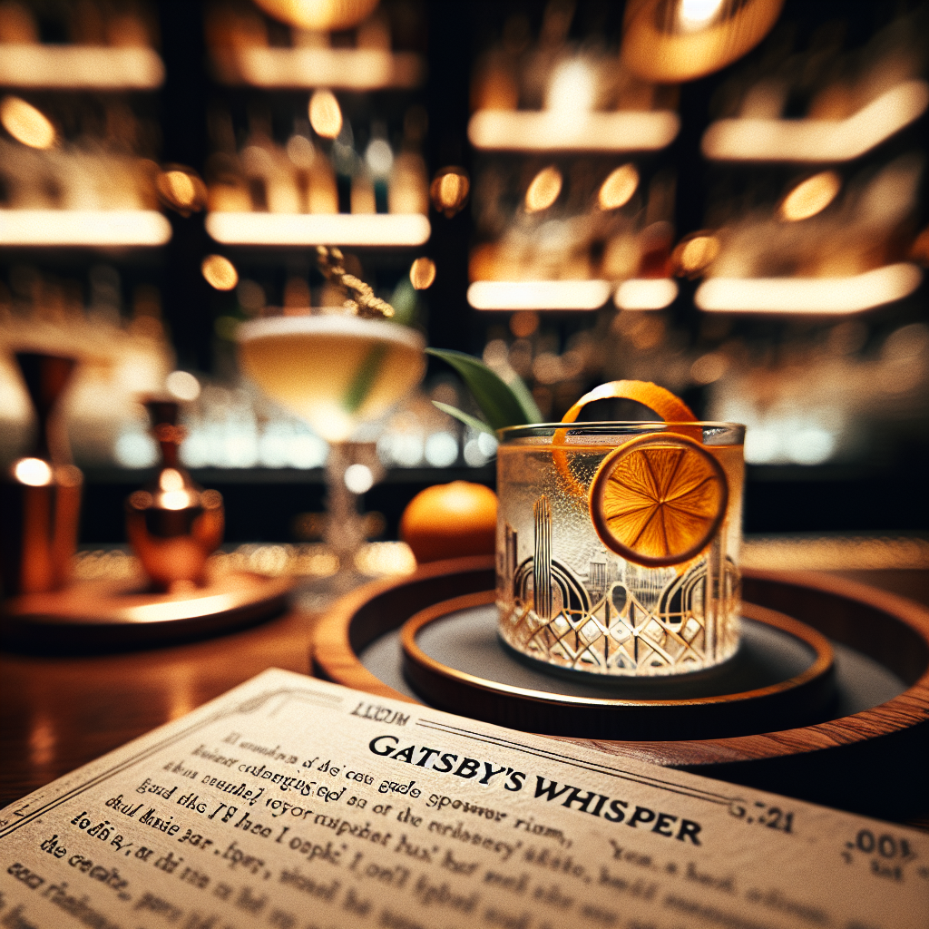 Gatsby's Whisper, Sophisticated cocktail with aged rum, elderflower ...