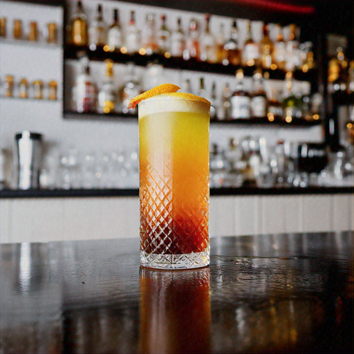 Golden Ember, Sophisticated cocktail with warm, bitter notes and subtle ...