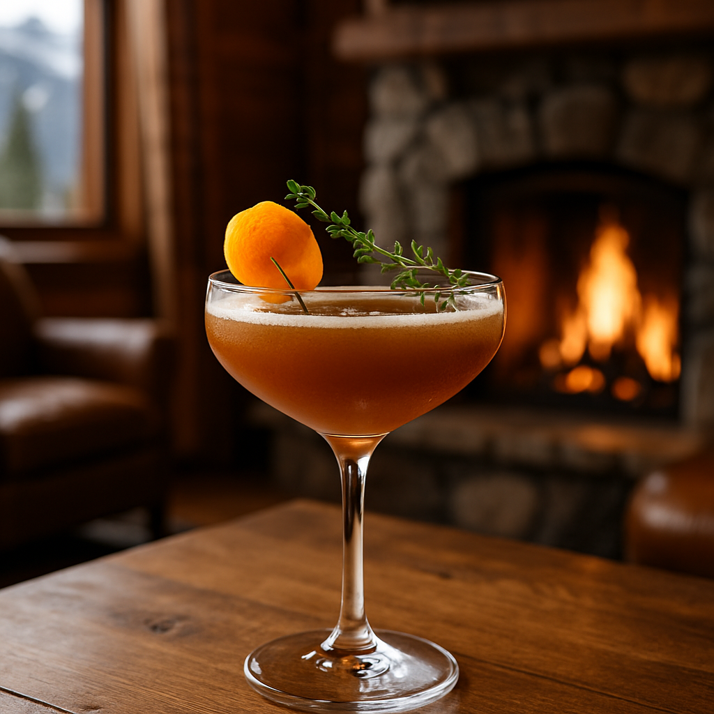 Golden Orchard Elixir, Sophisticated cocktail with aged rum and Amaro ...