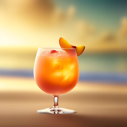 Golden Peach Fizz, Refreshing peach tea cocktail with vodka and ...