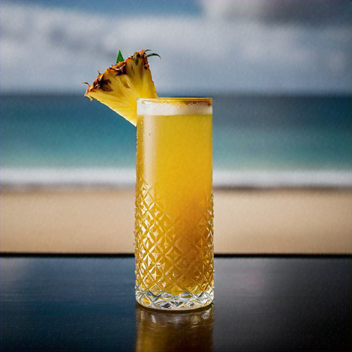 Golden Pineapple Fizz, Vibrant, bubbly cocktail with tropical and ...