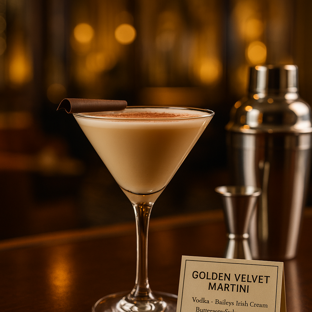 Golden Velvet Martini, Creamy, nutty Golden Velvet Martini for cozy ...