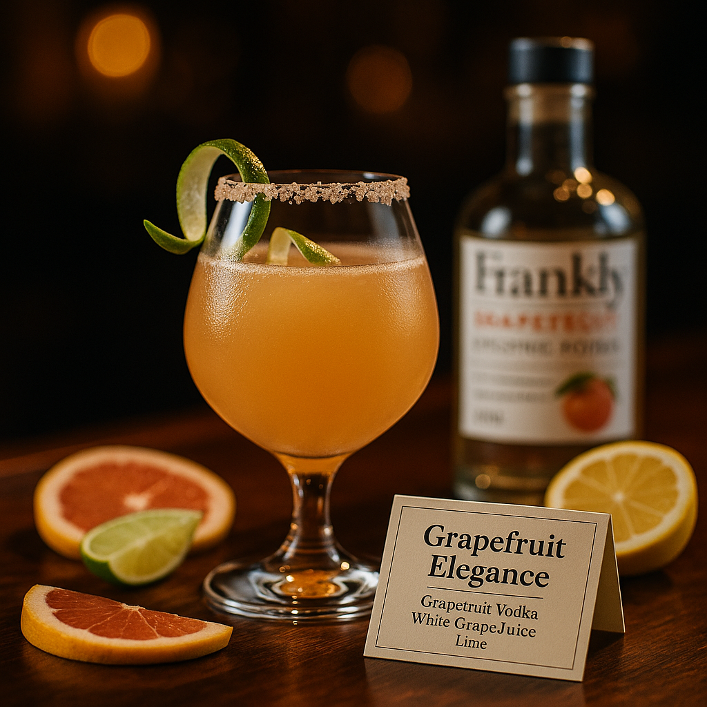 Elegant Citrus Salted Sip, Sophisticated and refreshing cocktail with ...