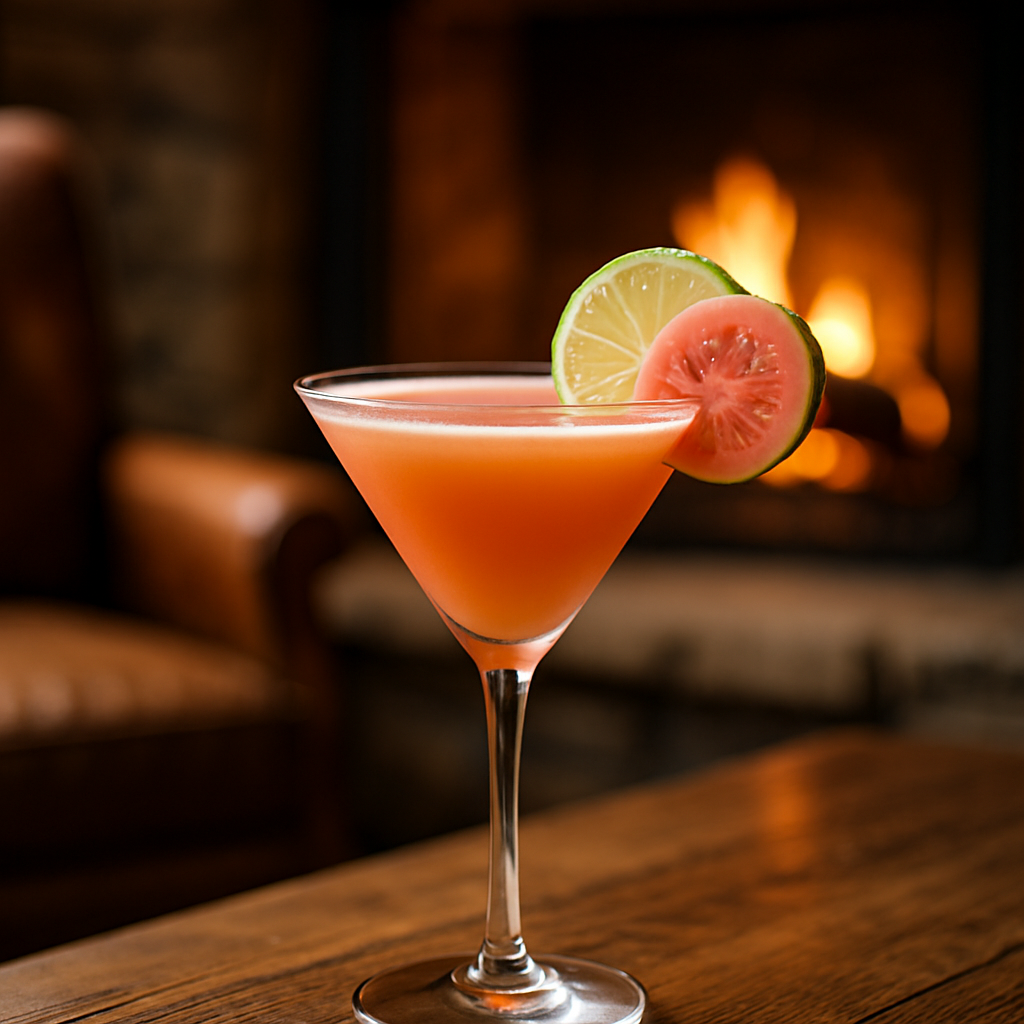 Guava Sunset Martini, Balance of tartness and sweetness with gin and ...