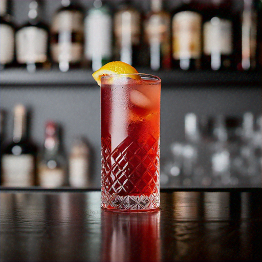 Inferno Crimson, Fiery, vibrant cocktail with spiced rum, Campari ...