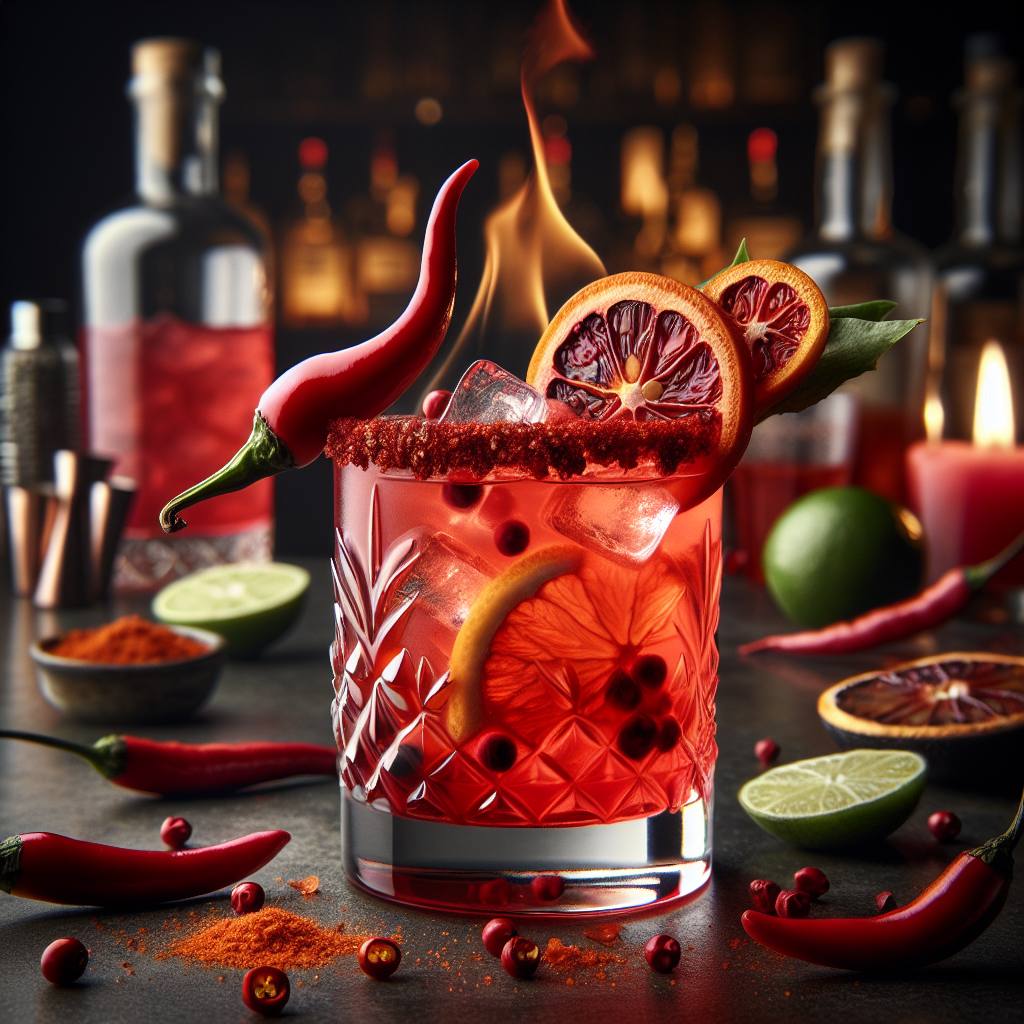 Inferno Elixir, Bold, daring cocktail with fiery spirit and refreshing ...