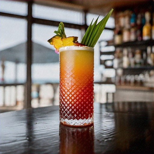 Inferno Mai Tai, Fiery Mai Tai with dark rum and jalapeño syrup