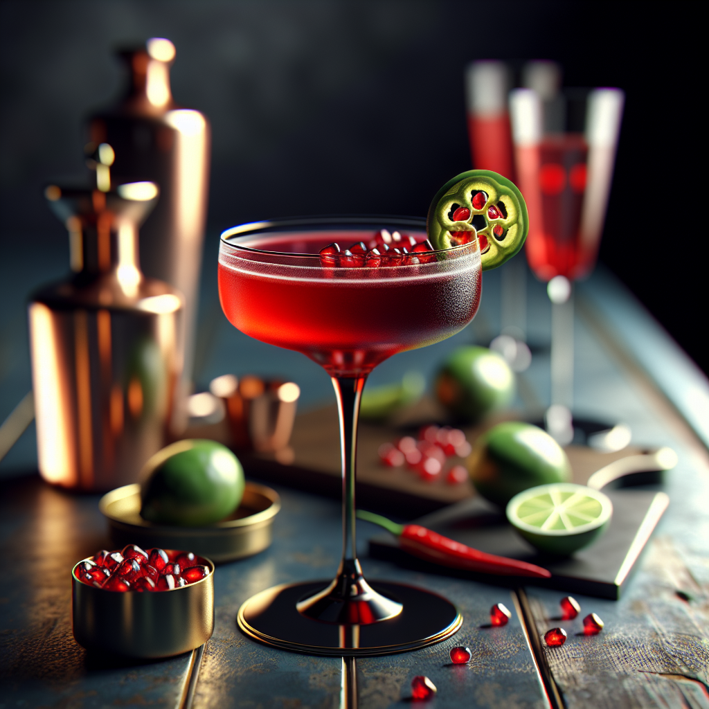 Inferno Scarlet, Bold and fiery Inferno Scarlet cocktail