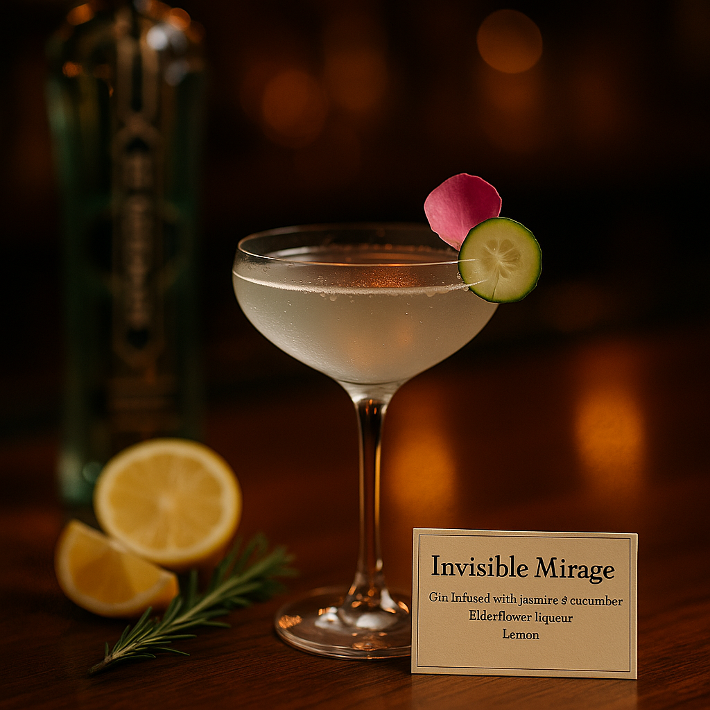 Invisible Mirage, Subtle, striking cocktail inspired by Sue Storm