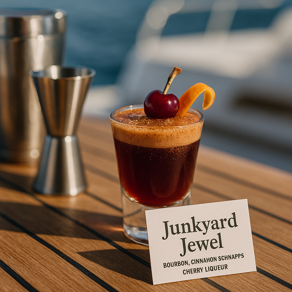 Junkyard Jewel, Bold, eclectic shot with a surprising dash of class