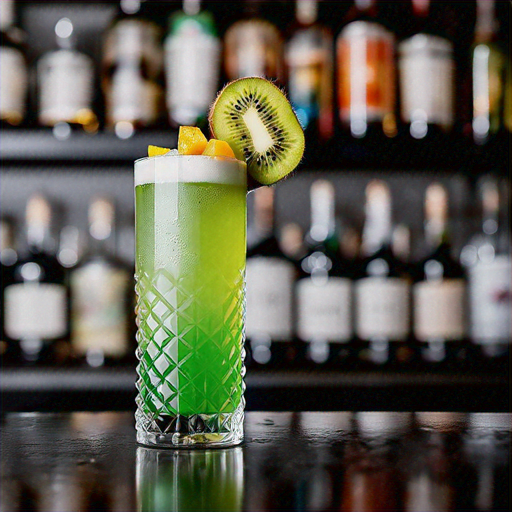 Kiwi & Green Apple Fizz, Refreshing Kiwi & Green Apple Fizz cocktail