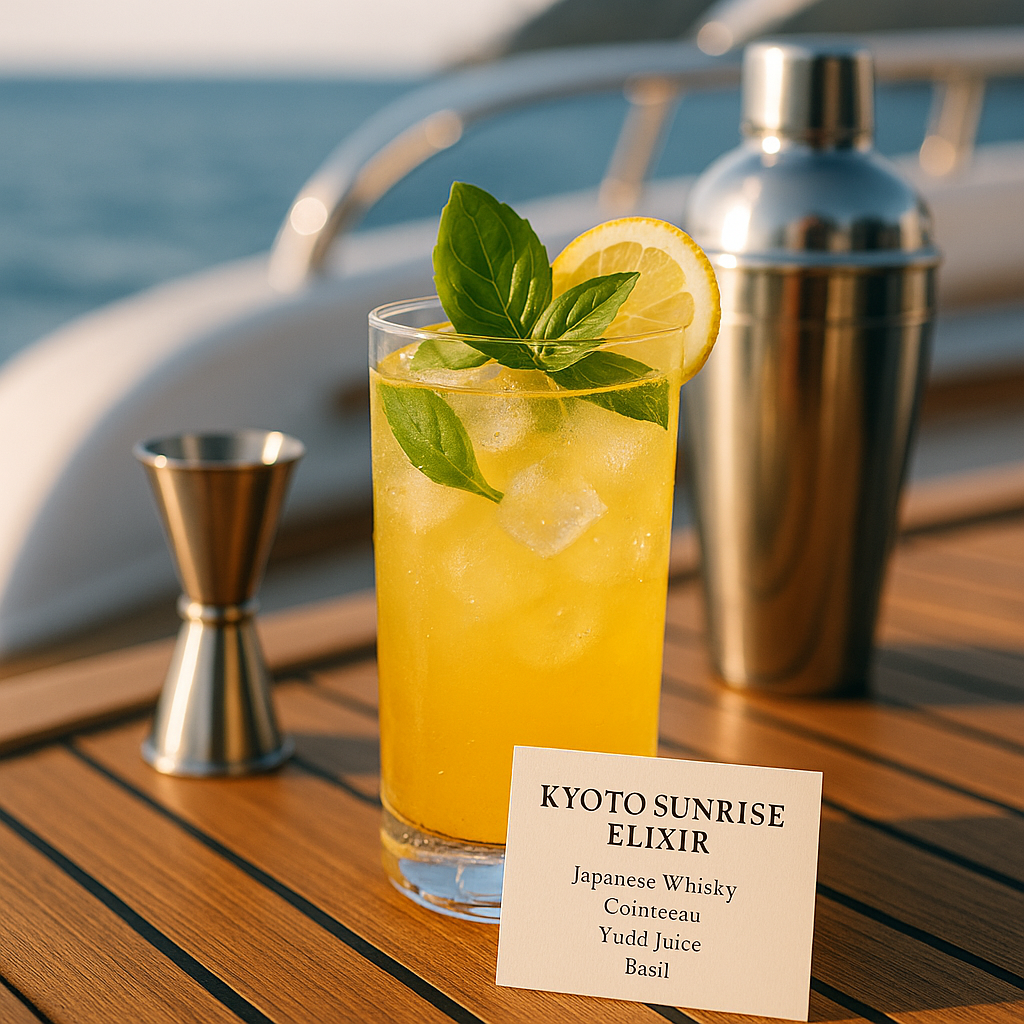 Kyoto Sunrise Elixir, Elegant Kyoto Sunrise Elixir with Suntory Whiskey ...