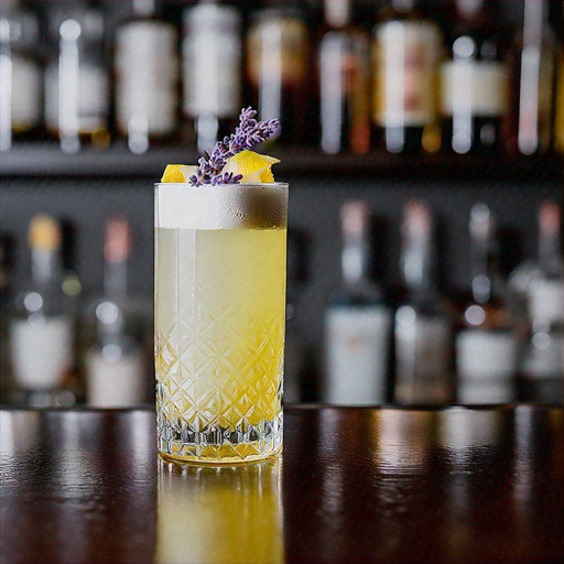 Lemon Lavish, Refreshing vanilla and lemon cocktail with a hint of lavender