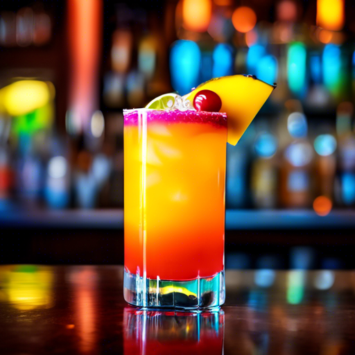 Mango Mezcal Tropical Breeze, Vibrant tropical cocktail with smoky ...