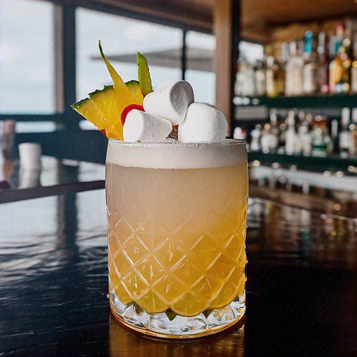 Marshmallow Mai Tai, Whimsical Marshmallow Mai Tai with sweet, spicy ...