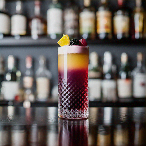 Midnight Blossom Elixir, Captivating cocktail with floral, tart, and ...