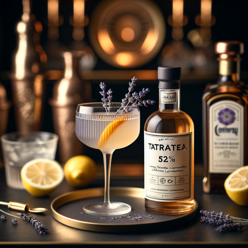 Midnight Harmony, Sophisticated cocktail with Tatratea, lavender, and ...