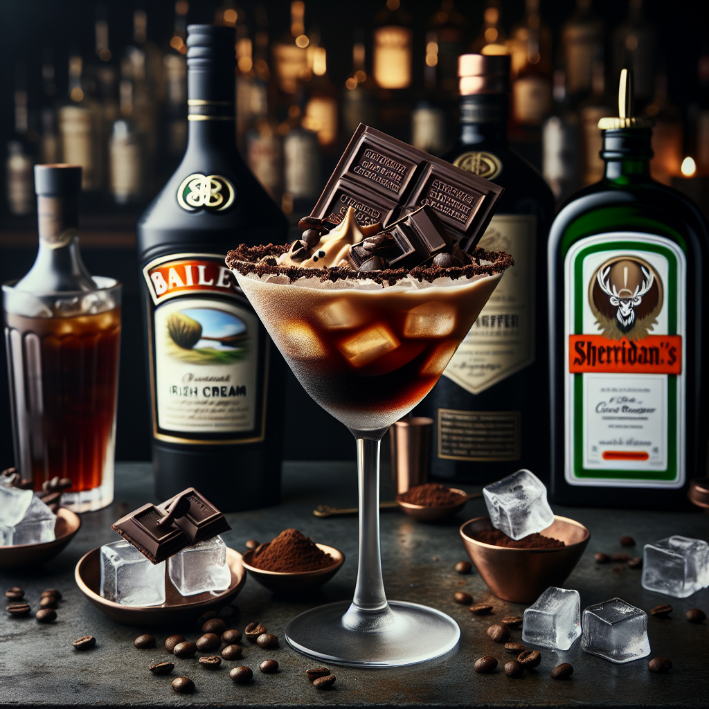 Midnight Reverie, Decadent cocktail blending cream liqueurs with bold ...