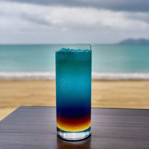 Midnight Reverie, Captivating cocktail with deep blue hue and floral ...