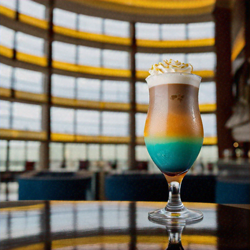 Mocha Island Breeze, Tropical mocha rum cream cocktail with fruity hints