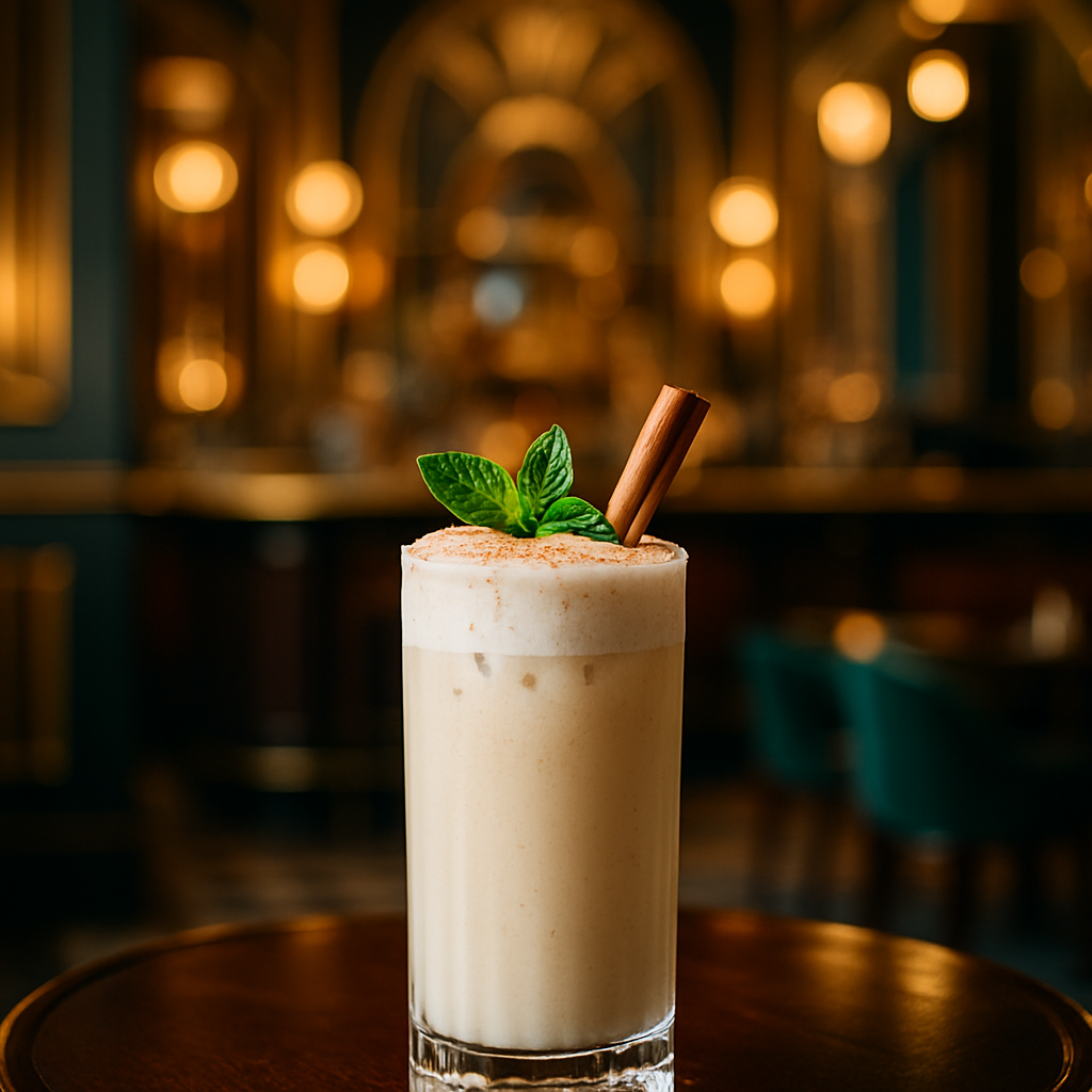 Moose Milk Frosty Mocktail, Creamy, spiced mocktail for cozy winter nights