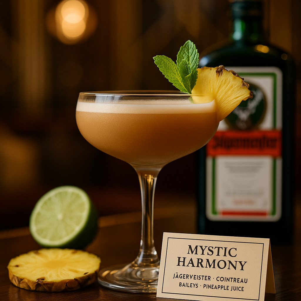 Mystic Harmony, Robust herbal Jägermeister, sweet Cointreau, creamy ...