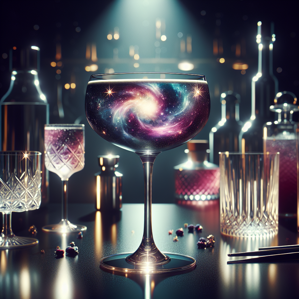 Nebula Infusion, Galaxy-inspired cocktail with milk clarification technique