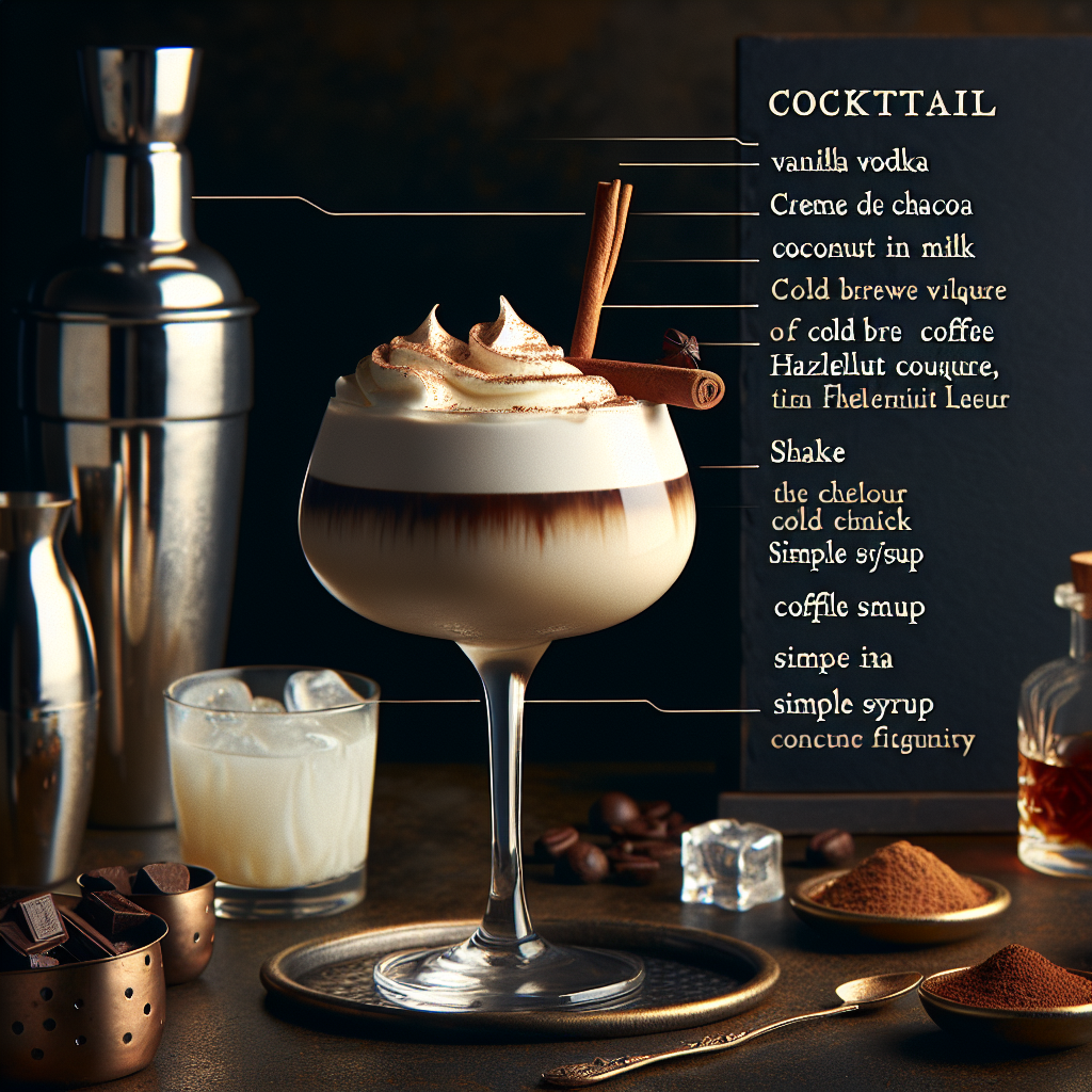 Nippy's Velvet Whisker, Creamy cocktail with vibrant flavors, inspired ...