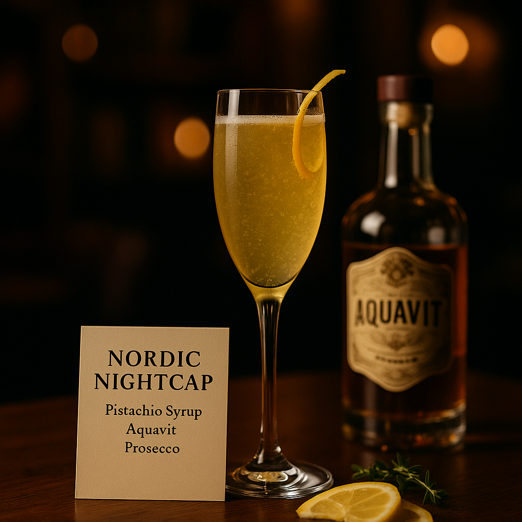Nordic Nightcap, Subtle sweetness and bubbly elegance inspired by Stockholm