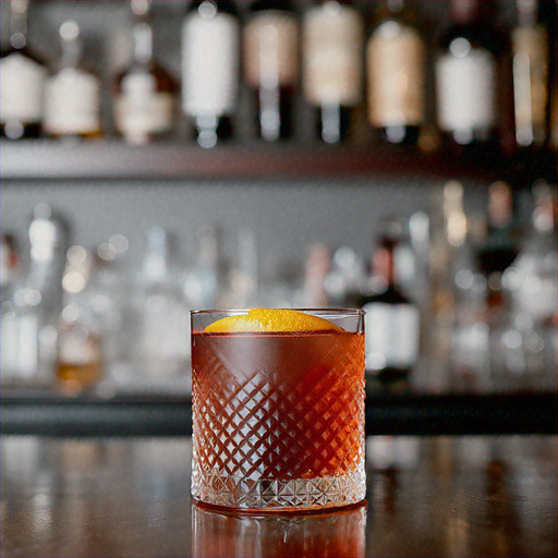 Orange Rye Balance, Spicy rye cocktail with orange and mint notes