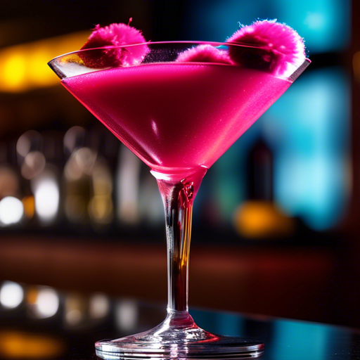 Passionate Raspberry Pom-Tini, Vibrant fruity cocktail with passion ...