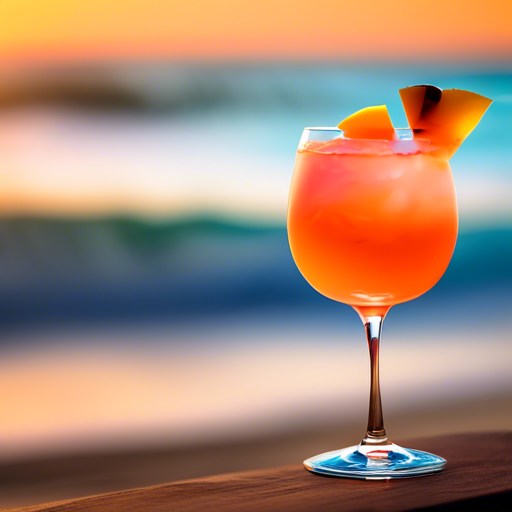 Peachy Southern Sunset, Southern sunset cocktail with peach, bourbon ...