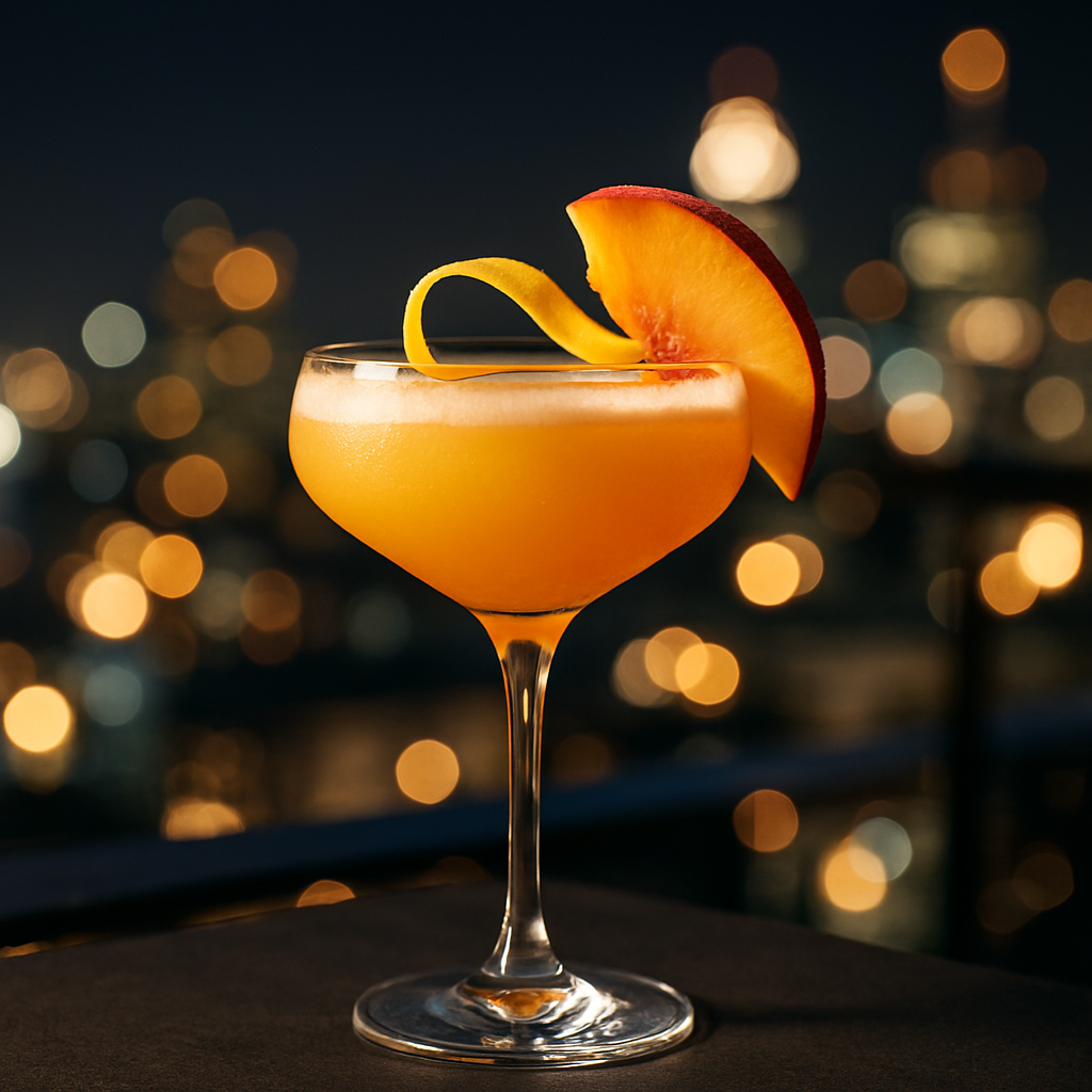 Peachy Zenith, Exhilarating fusion of peach soju and vibrant citrus notes
