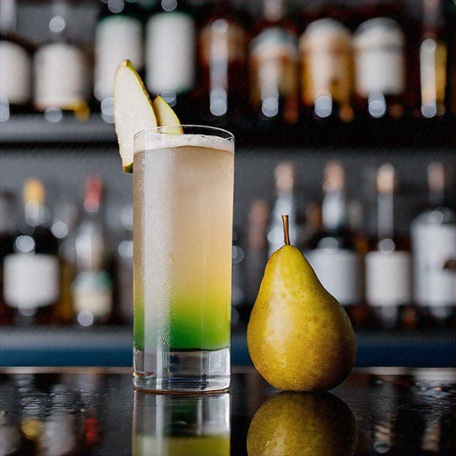 Pear Cucumber Harmony, Layered mocktail with pear, cucumber, and ...