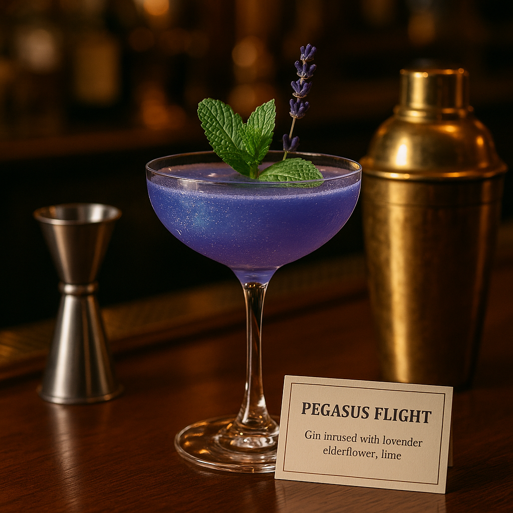 Pegasus Flight, Enchanting cocktail inspired by mythical Pegasus, with ...