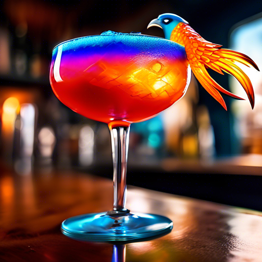 Phoenix Revival, Mythical bird's rebirth in a refreshing cocktail