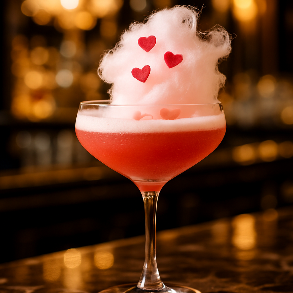 Strawberry Dream Kiss cocktail, Whimsical strawberry cocktail with ...
