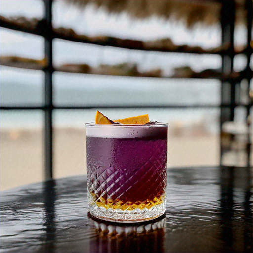 Purple Harvest Elixir, Rich autumn cocktail with purple hue and pumpkin ...