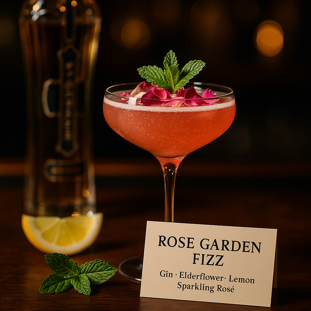 Rose Garden Fizz, Elegant, refreshing cocktail perfect for Mother's Day ...