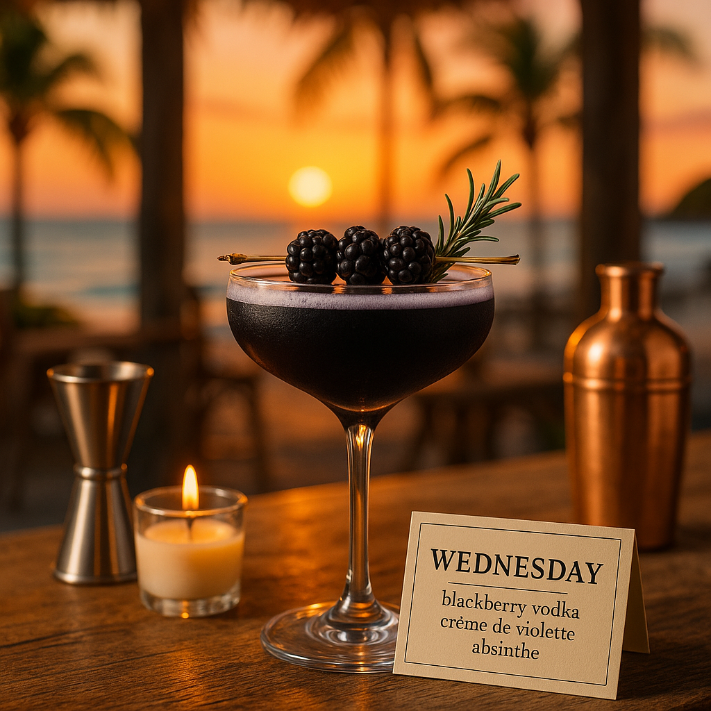 Shadow & Secrets, Dark, mysterious cocktail with blackberry, violet ...