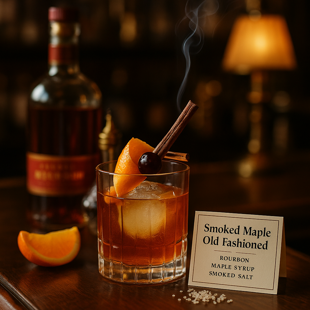 Smoky Maple Old Fashioned, Smoky maple old fashioned with bourbon and ...