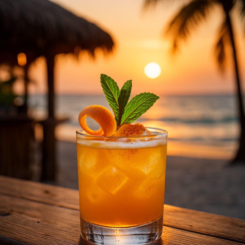 Sol Andino, Vibrant Peruvian cocktail with macerated pisco and tropical ...