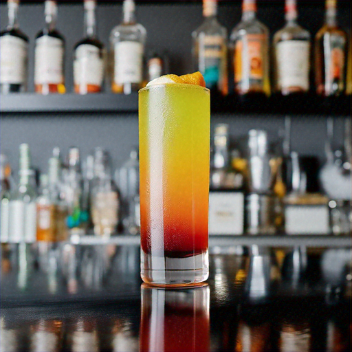 Solar Surge, Energizing cocktail with Lucozade, rum, coconut, lime, and ...
