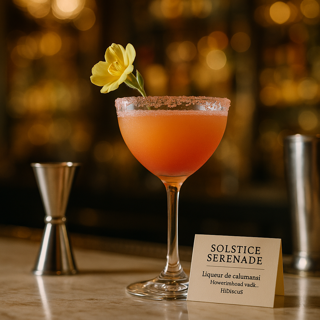 Solstice Serenade, Enchanting cocktail harmonizing wellness and ...