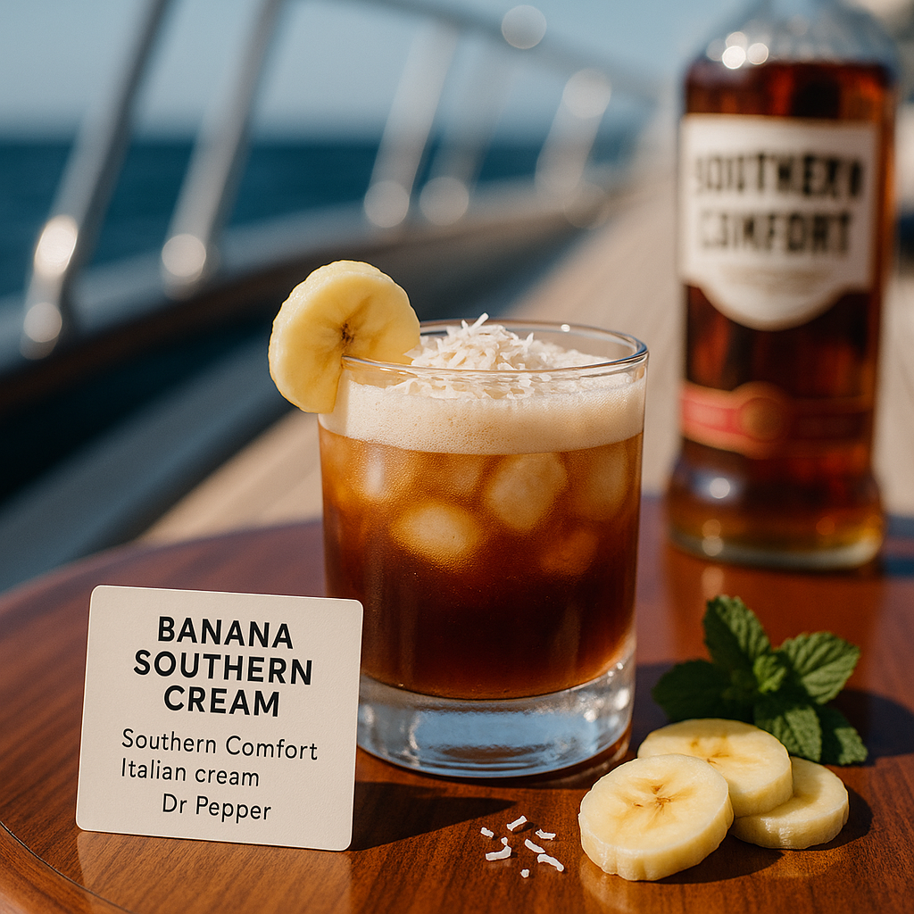 Southern Comfort Dream, Creamy, nostalgic cocktail with a Southern twist